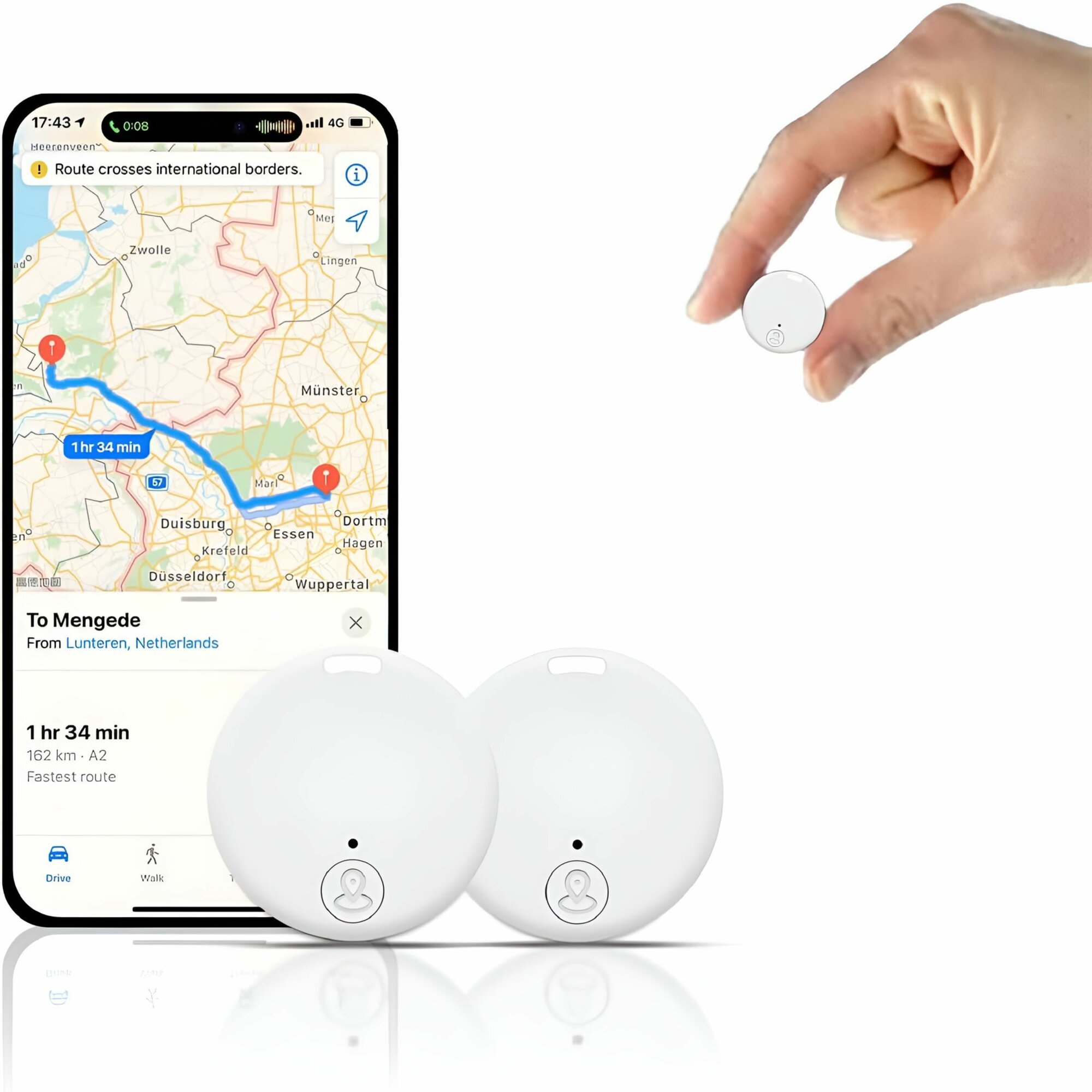 Мини GPS трекер GJX с Bluetooth и USB — универсальный локатор для авто, ключей, сумок и вещей, анти-потеря брелок