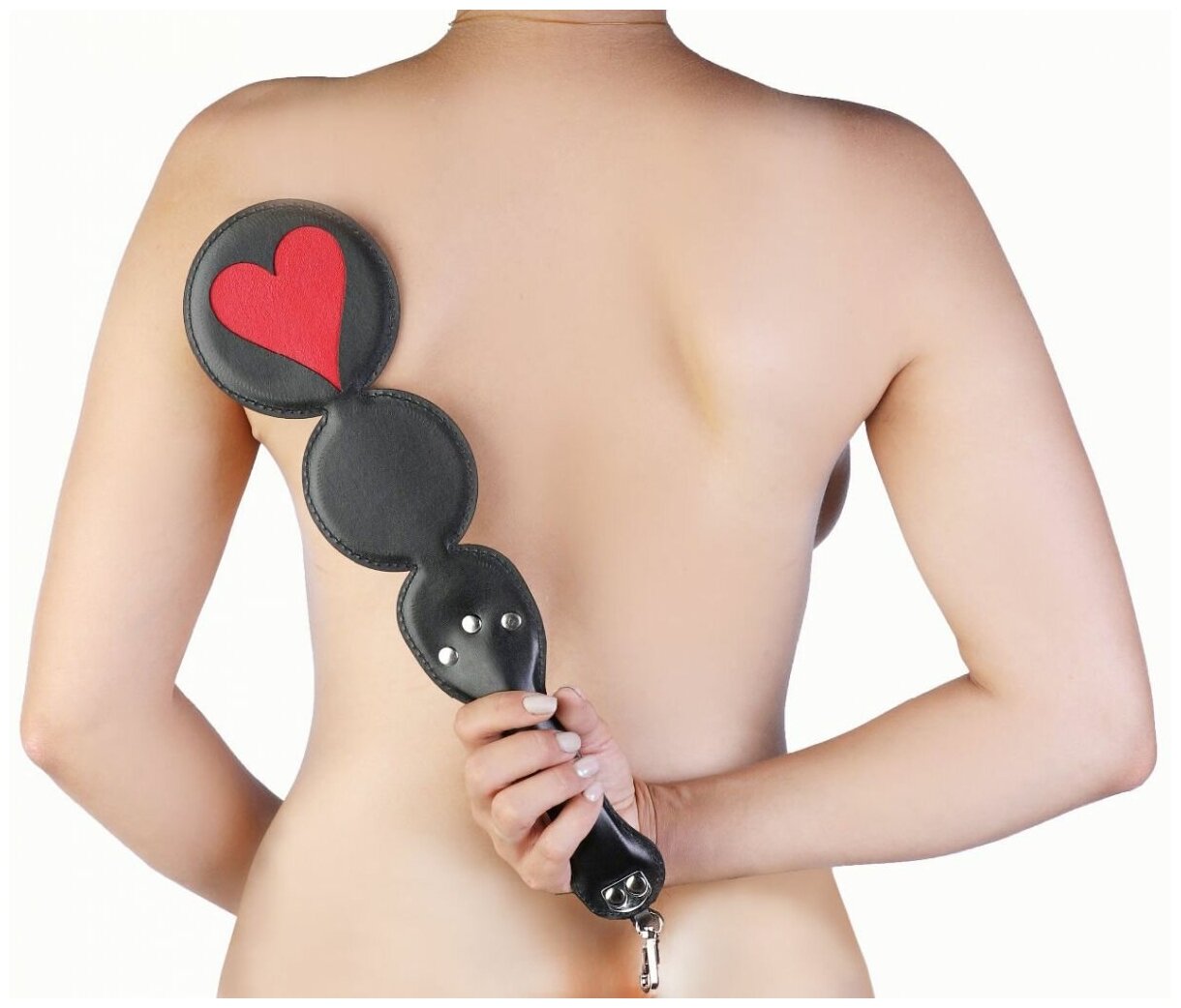 Шлёпалка "Черви" с анальным плагом, LOVETOY (А-Полимер), полиуретан, черный с красным