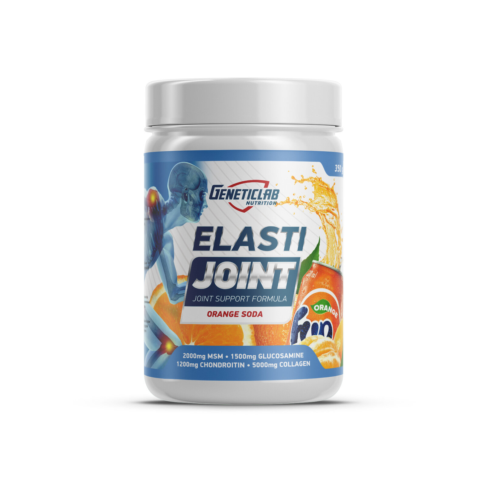 Хондропротектор "Geneticlab ElastiJoint" 350г со вкусом апельсина