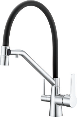 Смеситель для кухни со съемным изливом на магните и подключением фильтра питьевой воды RAGLO R80.62 хром