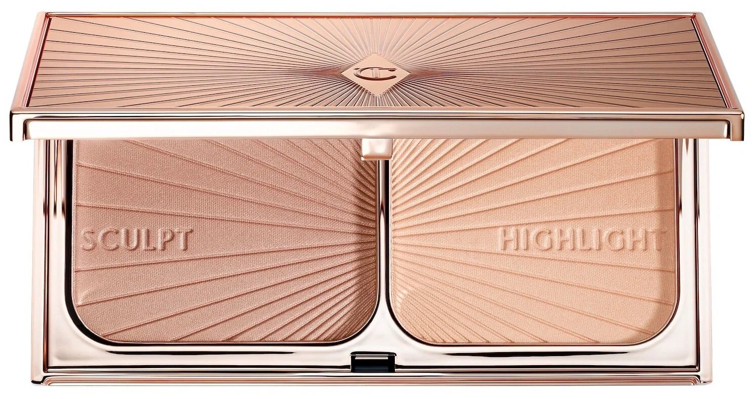 Палетка хайлайтер + бронзер для контуринга Charlotte Tilbury Filmstar Bronze & Glow, оттенок №1 (Светлый - Средний)