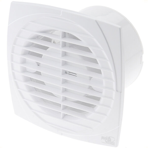 Вентилятор MTG A100S-K осевой накл. вытяж. белый (12258А) D=100мм 220В обр. клап.(Mak Trade Group