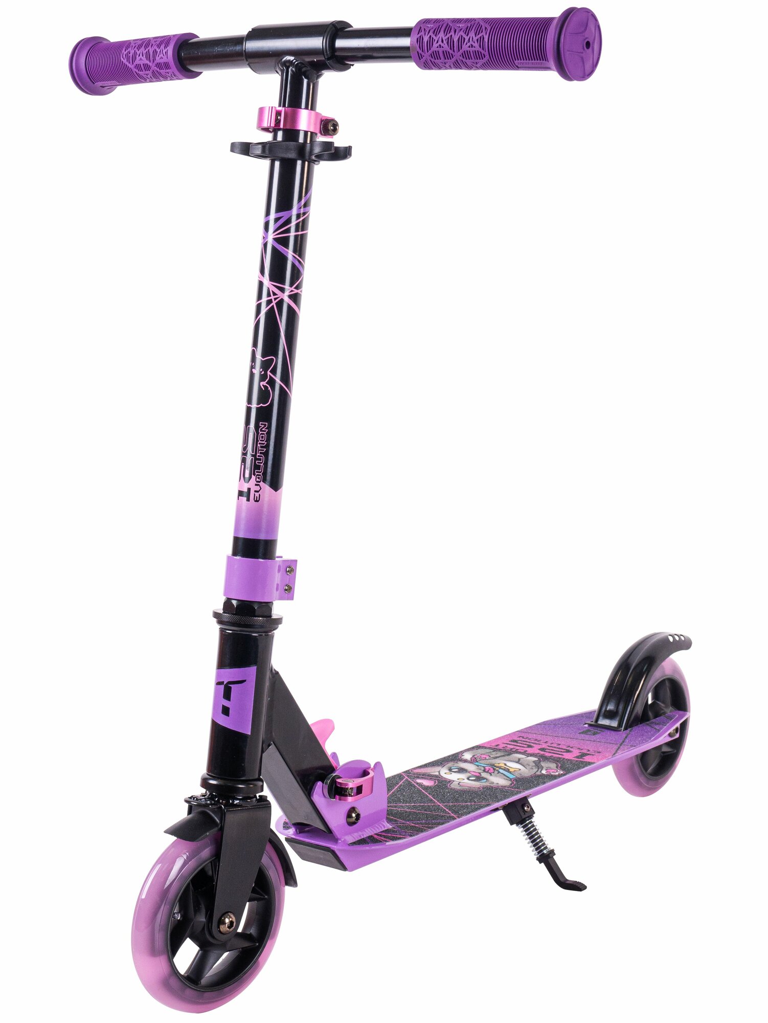 Самокат Comfort 125 evolution purple 1/4, Tech Team, для городских прогулок и активного катания