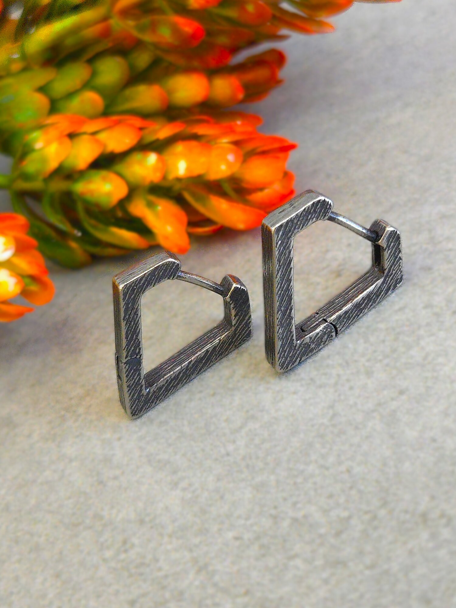 Серьги конго, двусторонние