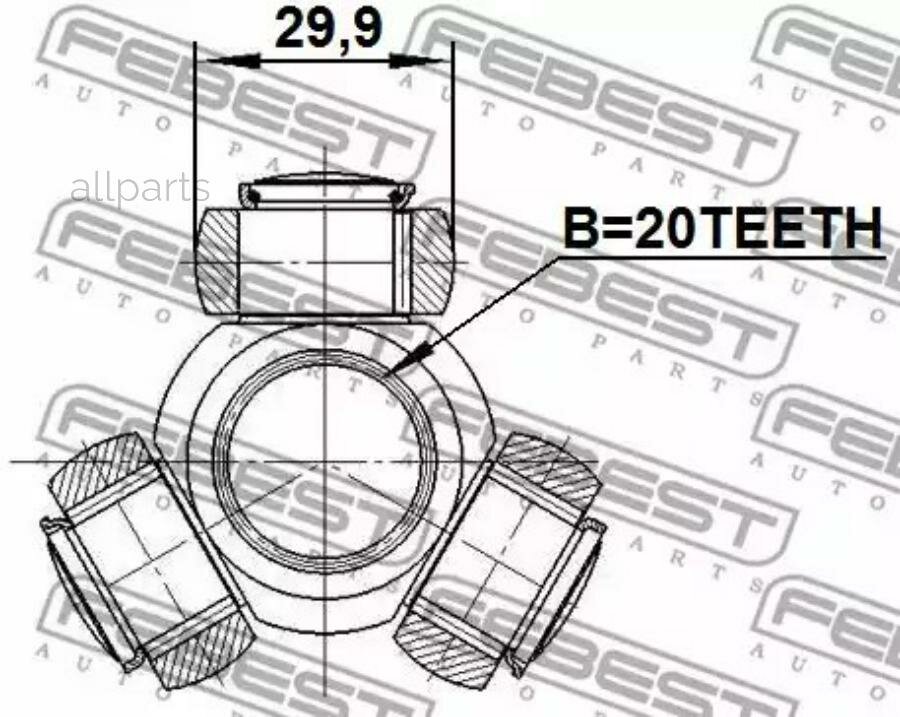 FEBEST 0516-DY3WAT трипоид 20X29.9 MAZDA DEMIO DY3/DY5 2002-2007