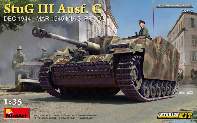 35357 MiniArt Самоходка StuG III Ausf. G Dec 1944 - Mar 1945 Miag Prod (с интерьером) 1/35