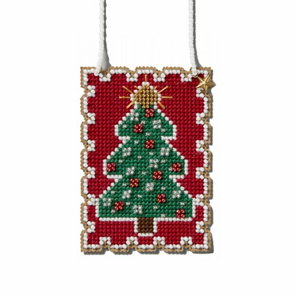 Набор для вышивания Mill Hill #MH162431 Christmas Tree (Новогоднее дерево), Счетный крест, 5.8 x 8.3 см