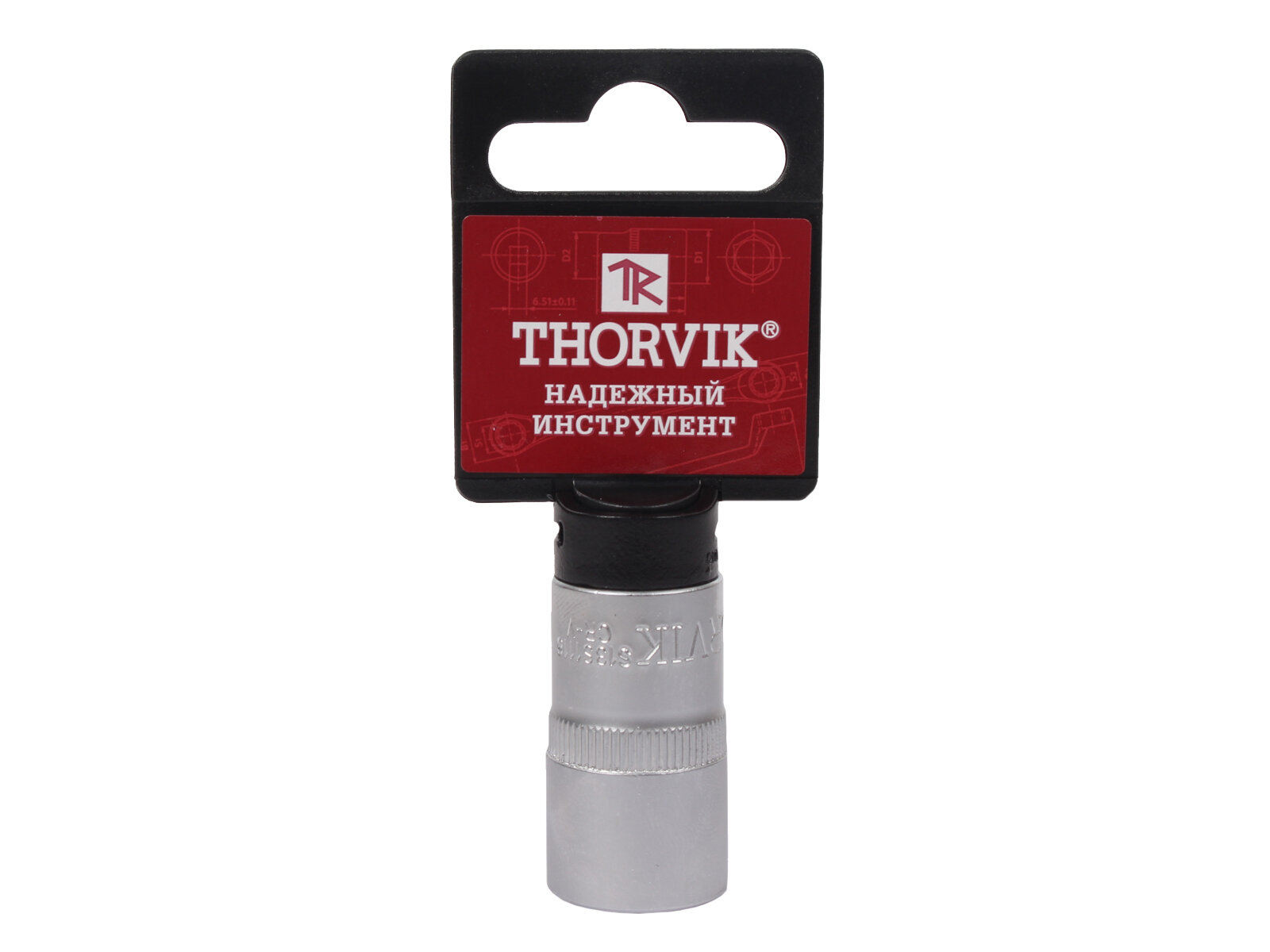Головка торцевая THORVIK, шестигранная, хромованадиевая, 1/2", 16мм