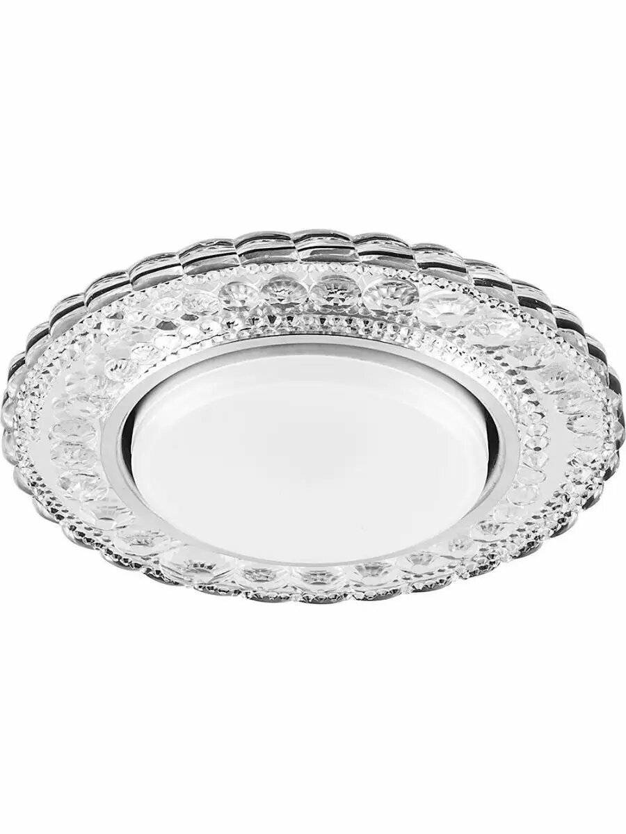 Светильник потолочный встраиваемый с LED подсветкой GX53