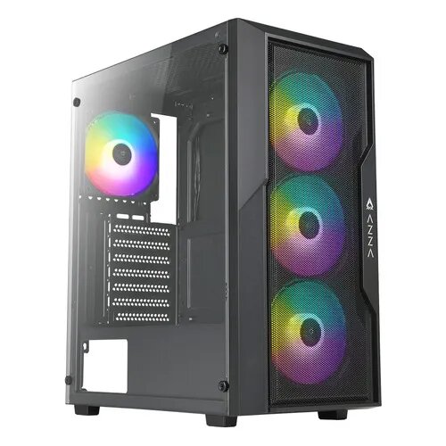 Корпус ATX AZZA Fighter, Midi-Tower, без БП, черный [csaz-290 fighter]