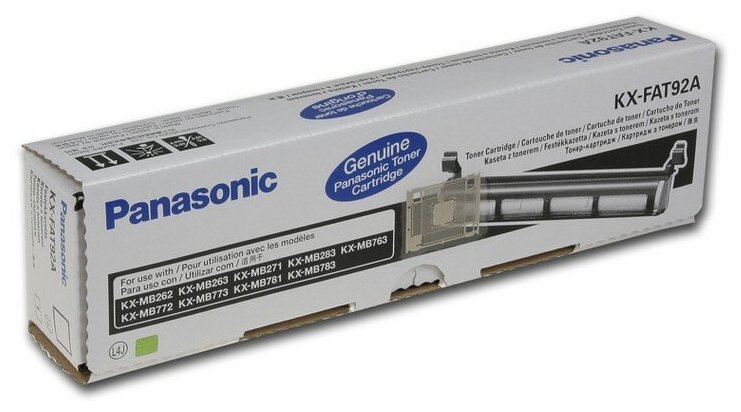 Тонер-картридж Panasonic KX-FAT92A7 для KX-MB262/263/271/763/772/773/781/783 на 2 000 стр