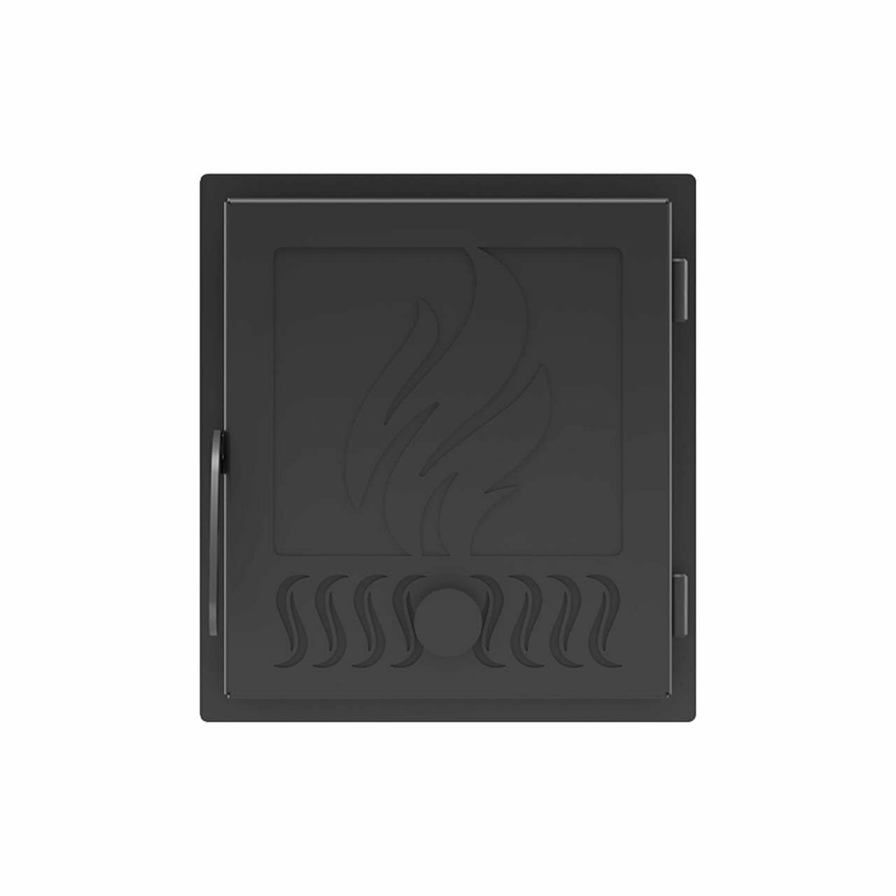 Дверка печная глухая ASTON Антрацит размер: 285х315 мм сталь