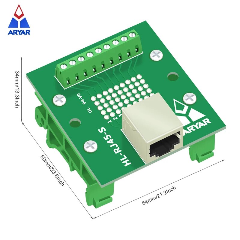 ARYAR HL-RJ45-S разветвитель RJ45 для DIN-рейки Horizontal