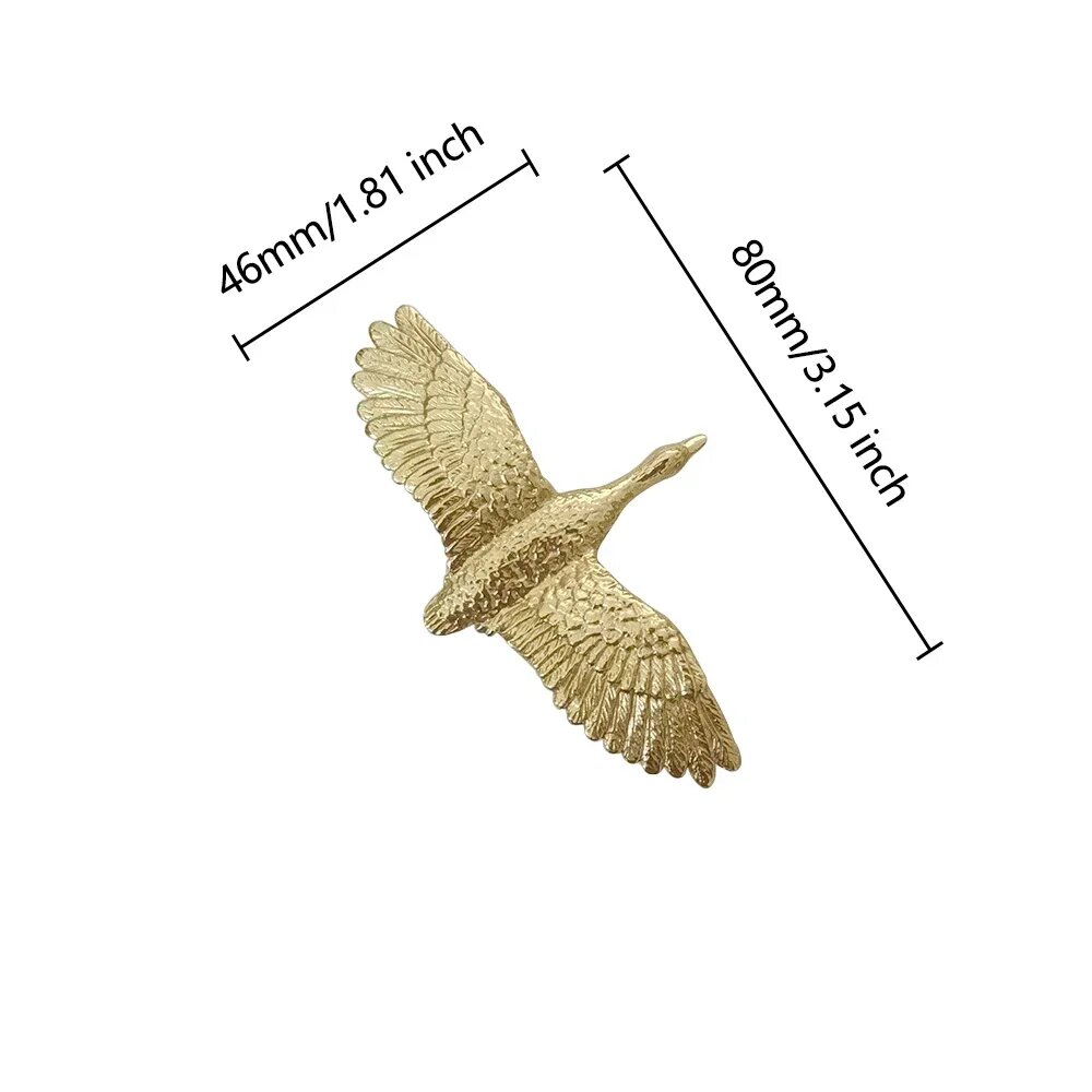 Латунные дверные ручки для шкафа «Гусь», золотые ручки для ящиков крана, домашний 2 Pieces, Shape-A