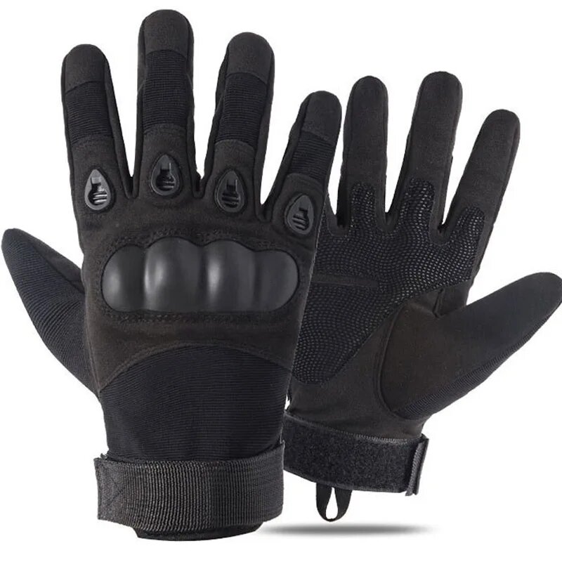 Тактические перчатки из кожи Super Fiber Leather Shell Hard Shell мужские Черный, XL, black gloves