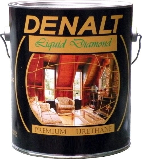 Лак Паркетный Denalt Liquid Diamond 1л Уретановый, Полугянцевый 710 для Внутренних и Наружных Работ / Деналт Жидкий Алмаз.