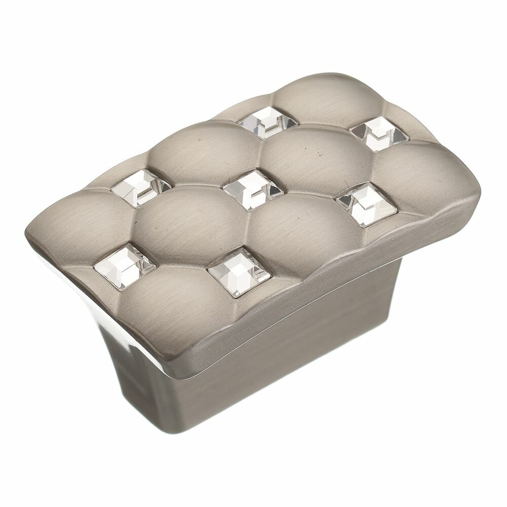 Ручка мебельная кнопка GIUSTI LINEA LUXURY WPO640.016. KR03 кристалл +матовый никель