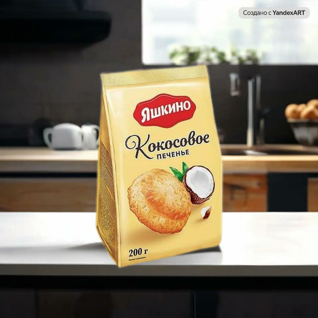 Яшкино Печенье сдобное Кокосовое, 200 г