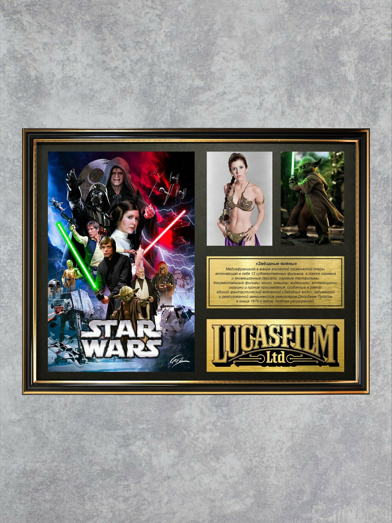 Звездные войны Картина интерьерная с автографом