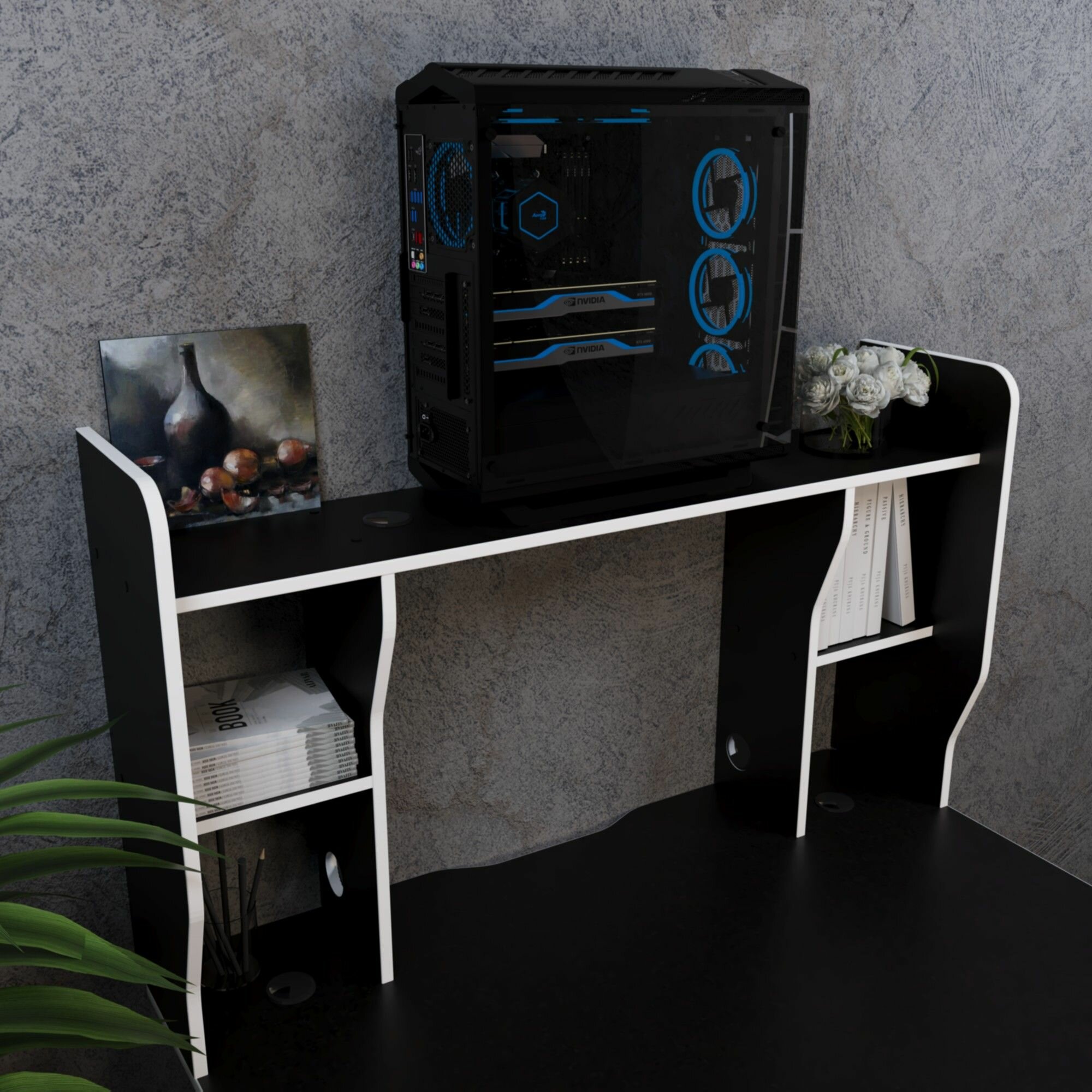 Большая полка 100 см для компьютерного стола