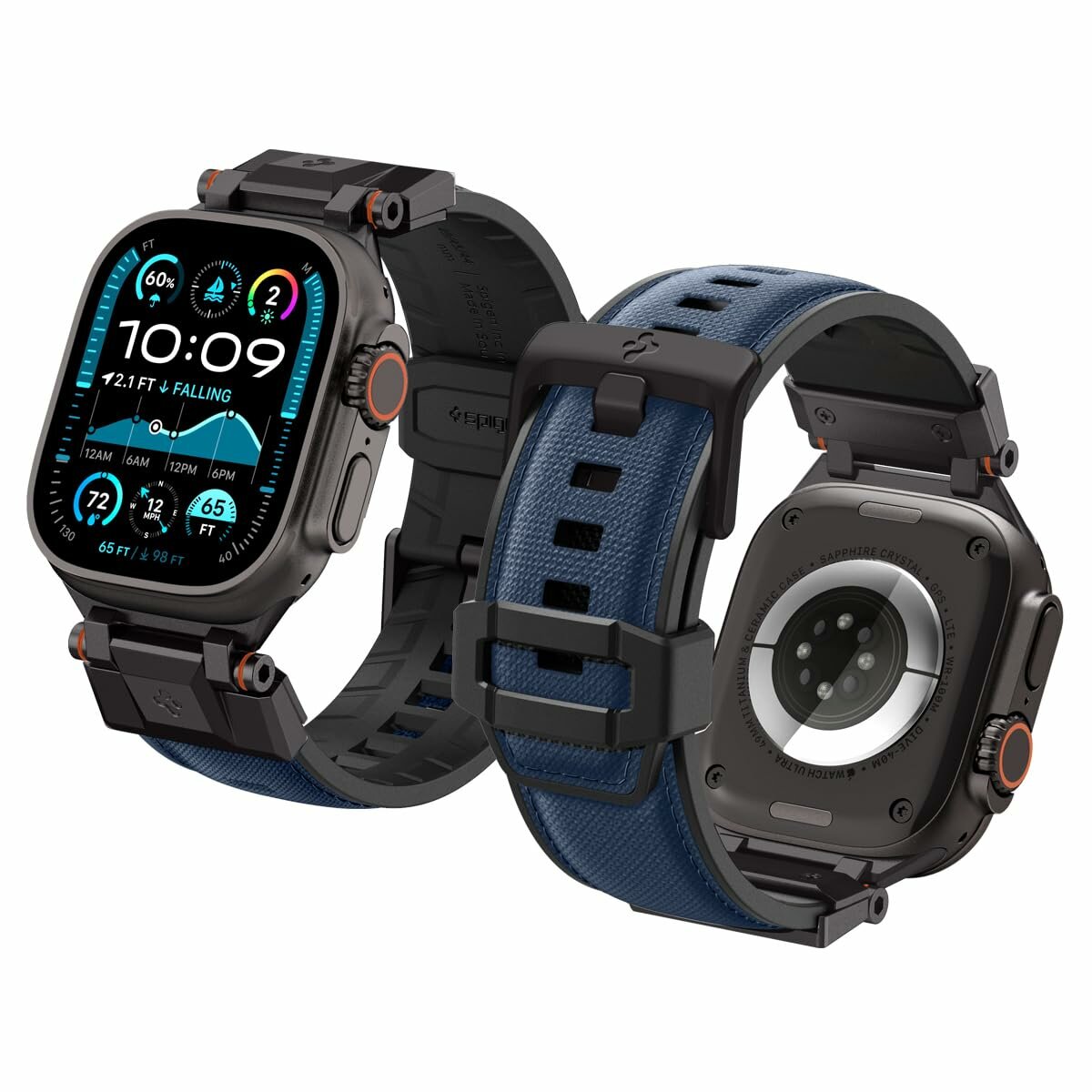 Ремешок Spigen Durapro Armor для Apple Watch 44/45/46/49mm Navy Blue