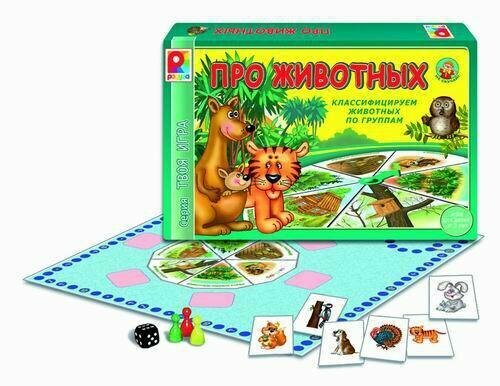 Игра настольная Радуга Твоя игра, Про животных (С-592)