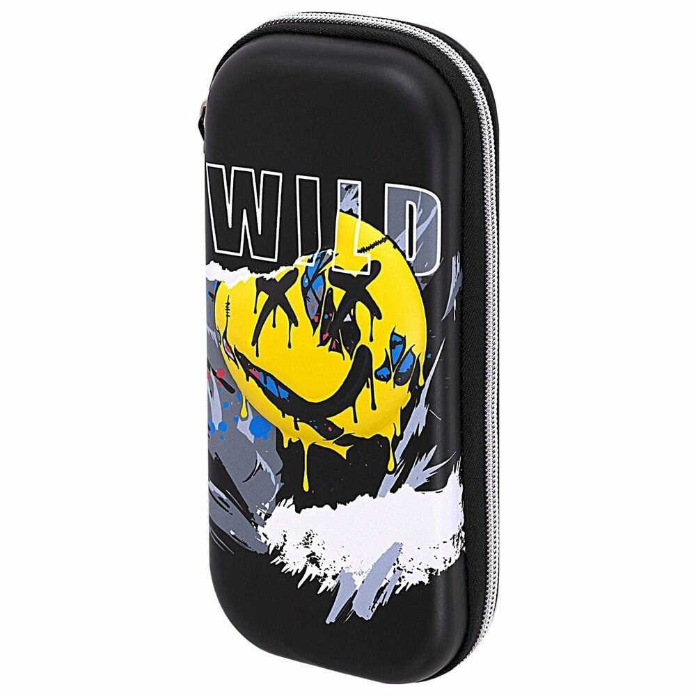 Пенал Brauberg 1 отделение, 1 откидная планка, EVA, 22х10х5 см, "Wild face"