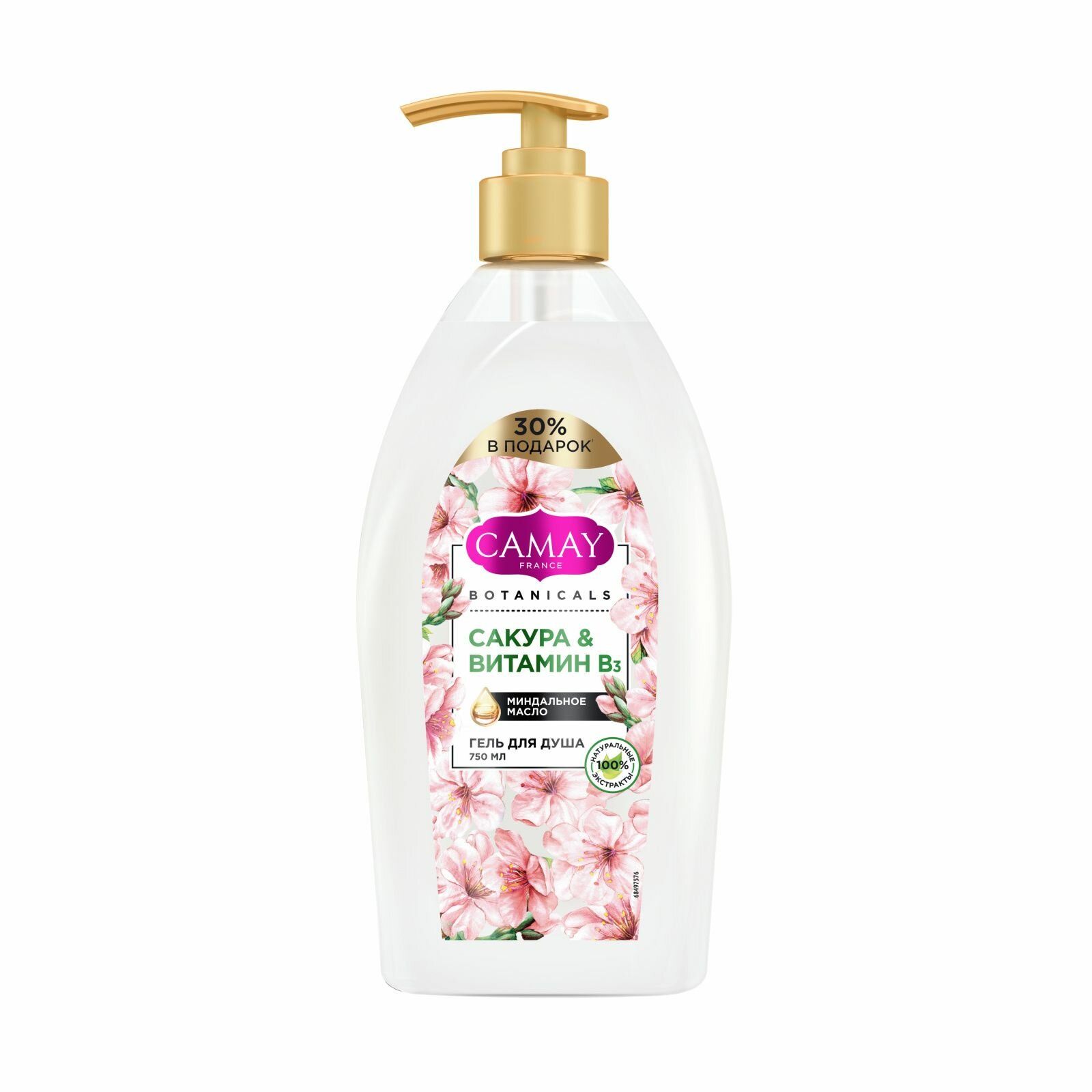 Гель для душа CAMAY Botanicals, Японская сакура, 750 мл