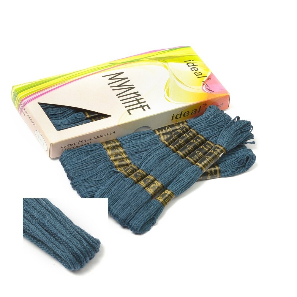 Нитки мулине IDEAL 100% хлопок, 24х8 м, цвет 523 (МУЛ. ТВ. IDEAL.523)