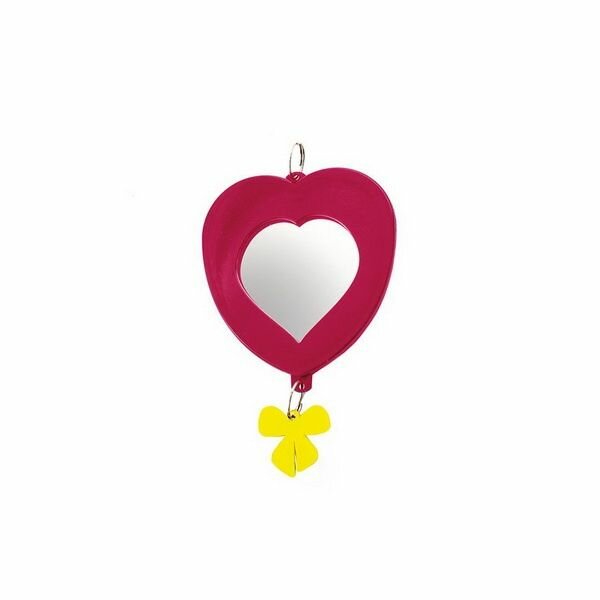 Зеркало для птиц Дарэлл "Сердечко", с пластиковым подвесом, диаметр 50 мм, блистер