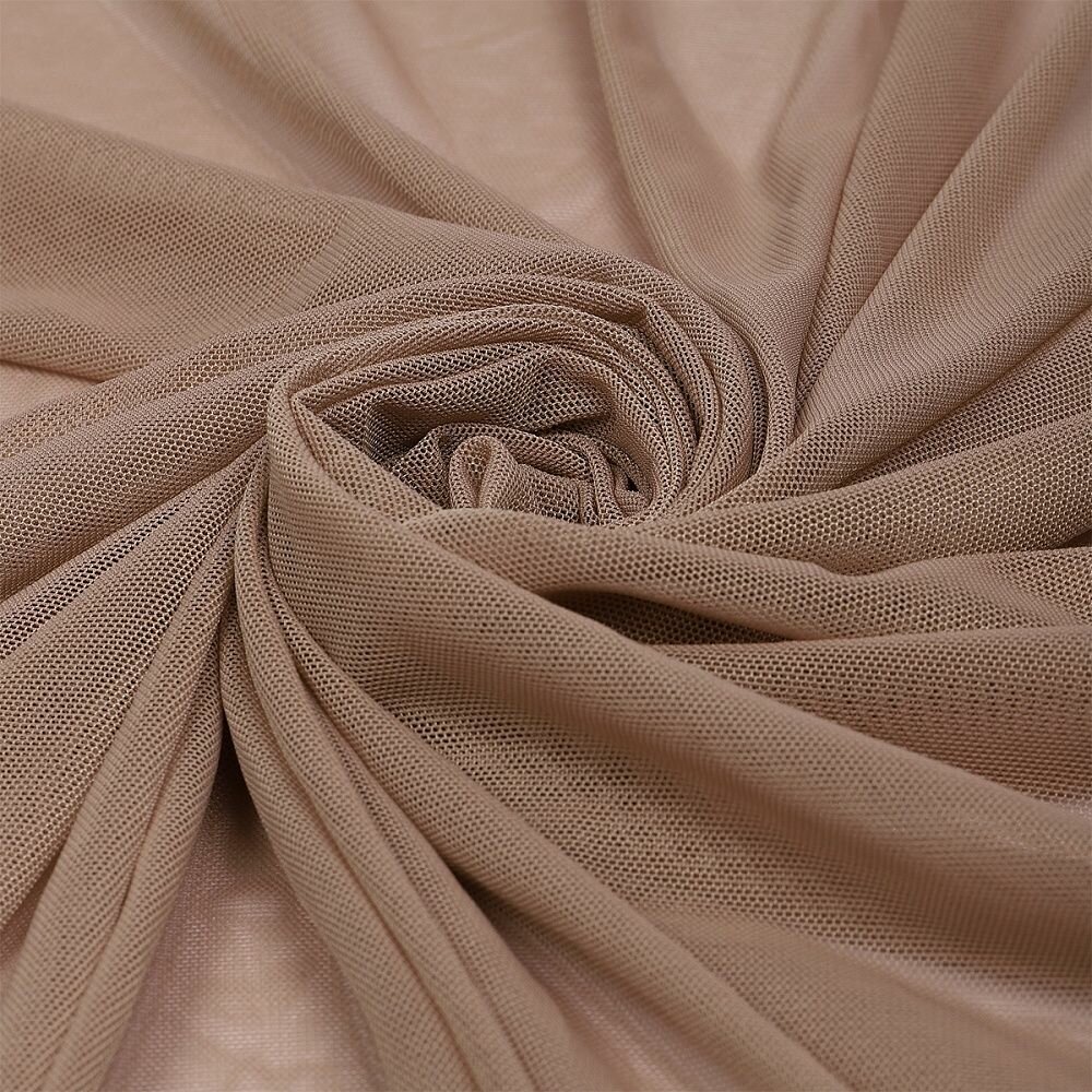 Сетка эластичная Kruzhevo 90 г/м2, ширина 150 см, цвет бежевый рулон 50 м