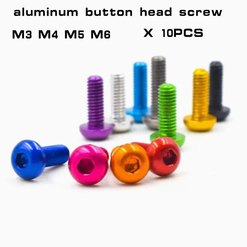 Алюминиевые винты M3-M6 * 5-25 мм (10 шт.) sliver, M3X6