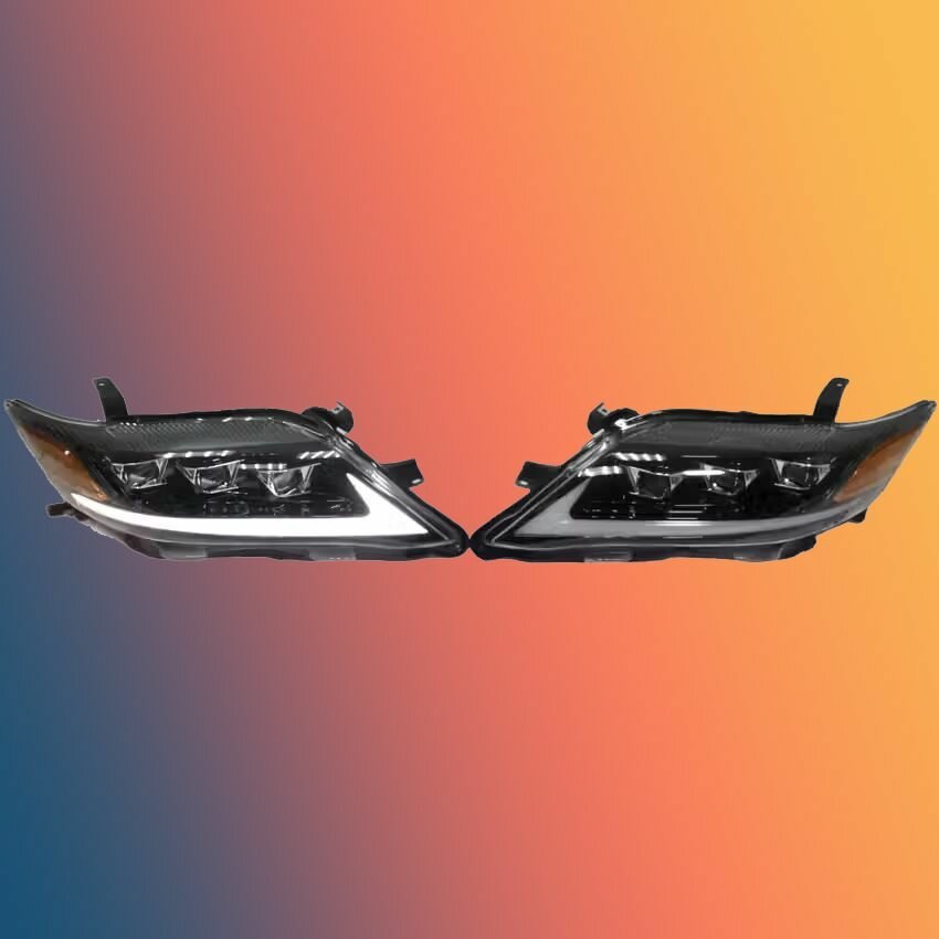 Фары для автомобилей Toyota Camry 40 и 45 с тюнинг-оптикой в стиле Lexus, equipped with 3 линз