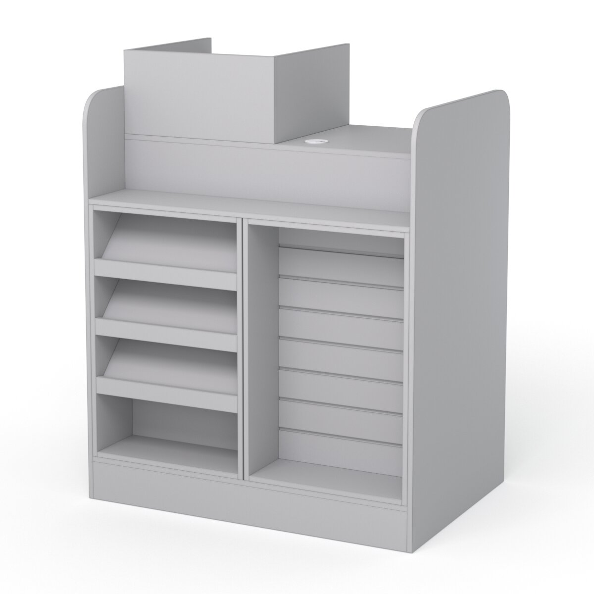 Кассовый стол "ривьера молди" №2 (левосторонний), Серый. Производитель товара - компания Westcom.