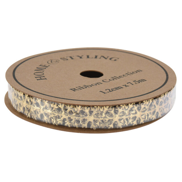 Декоративная фигурная лента Etincelant - Снежинки 7.5 м, золотая, Koopman, CAA811840-2