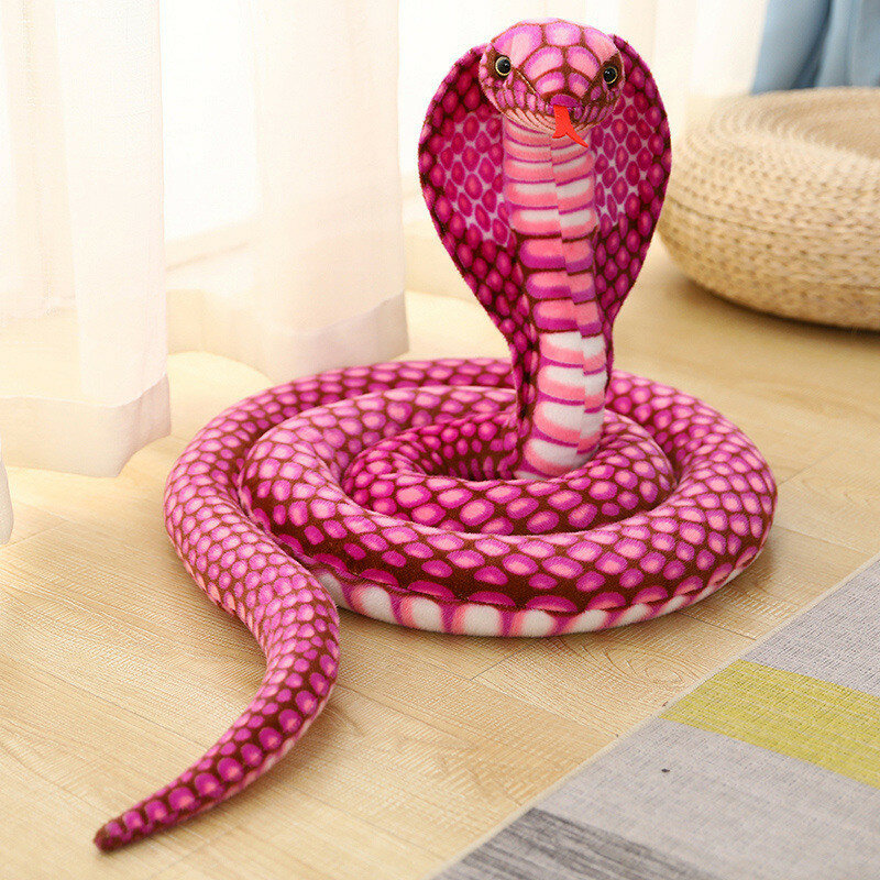 Cobras plush doll with soft fabric multiple styles for kids room or collector display rose 80cm