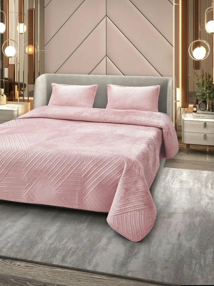 Покрывало 240х260, Велюр искусственный с размерами: 260 см х 240 см