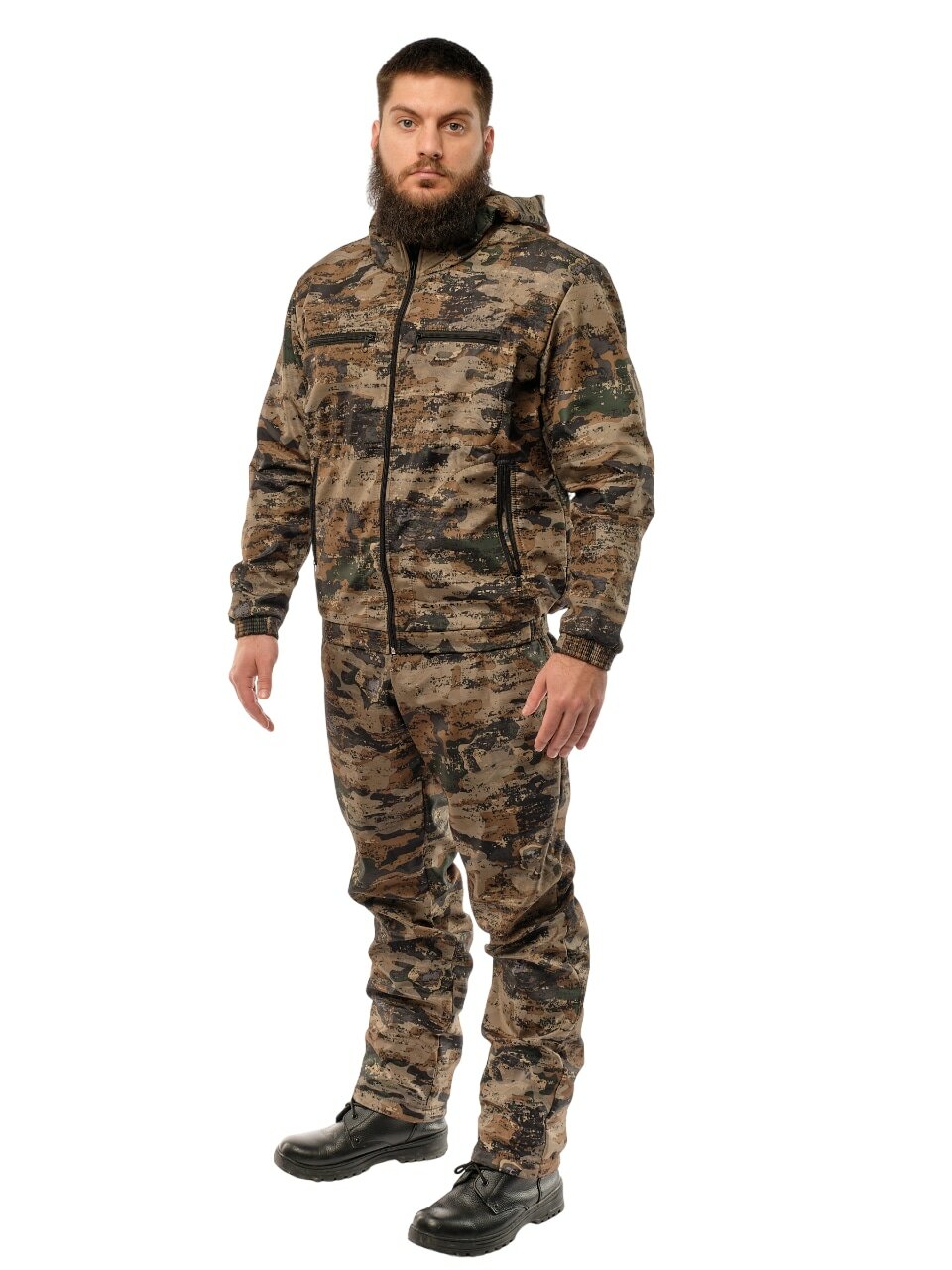 Костюм демисезонный мужской SCOUT принт 489-1, тактический походный с брюками для леса, защитный камуфляжный мужской комплект, форма спецодежды для охоты, рыбалки, туризма и работы