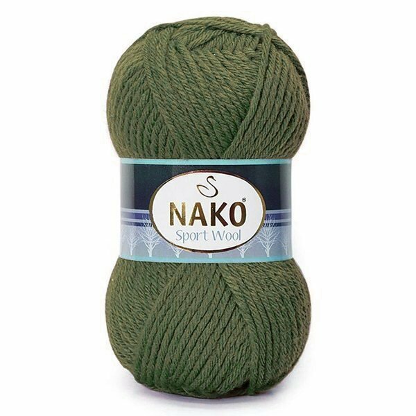Пряжа Nako SPORT WOOL 11946 хвоя (5 мотков)