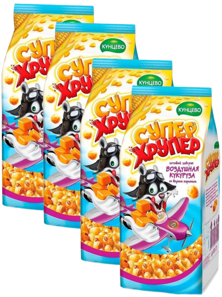 Завтрак "Воздушная кукуруза со вкусом карамели", 175гр*4шт