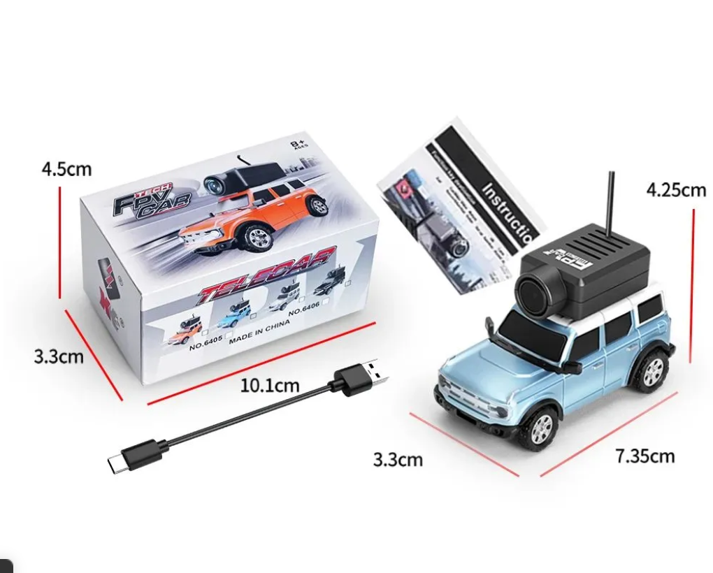 Радиоуправляемая машинка WLtoys Mini 6405, с HD-камерой, 1:64, 120 широкоугольный угол обзора