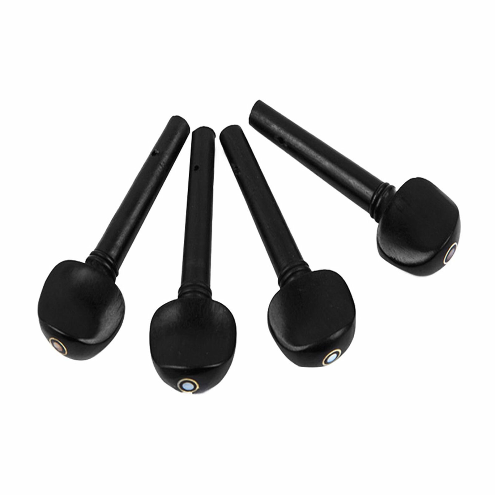 4 шт. колышка для настройки струн скрипки из черного дерева 4/4, сменные детали, инструментальный аксессуар, прочная древесина для ремонта и обслуживания скрипки