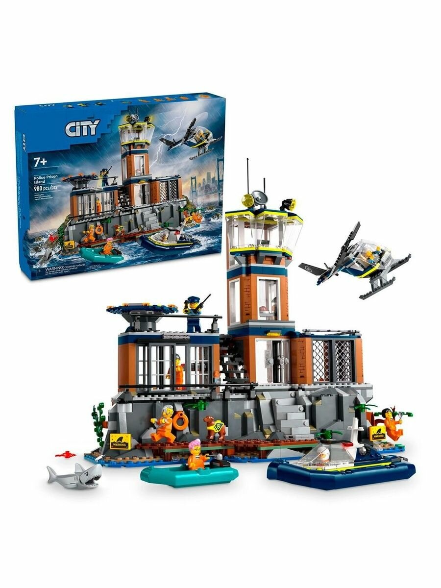 Конструктор Полицейский тюремный остров Сити 980 деталей 10606