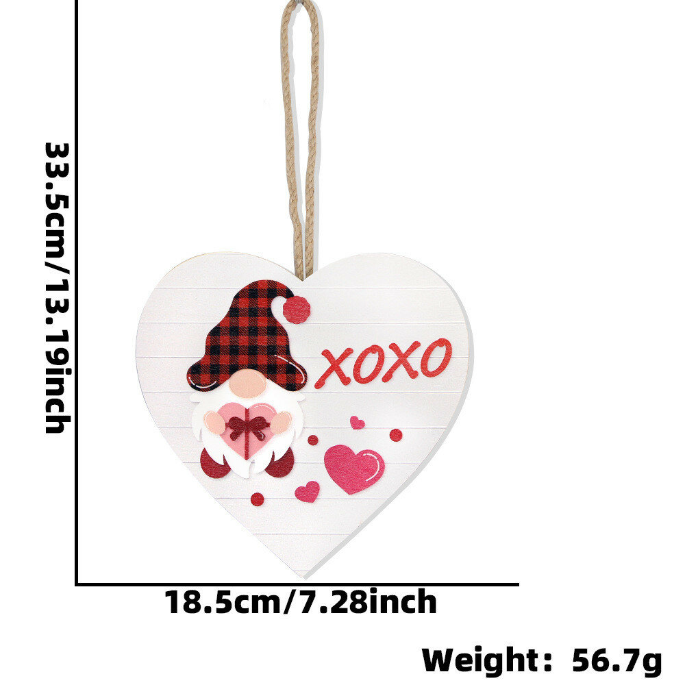 Украшение для праздников black red checkered cupid heart, кукла без лица