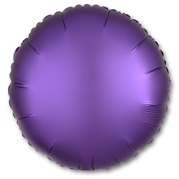 Воздушный шар Anagram без рисунка, круг 18" Сатин Purple Royale