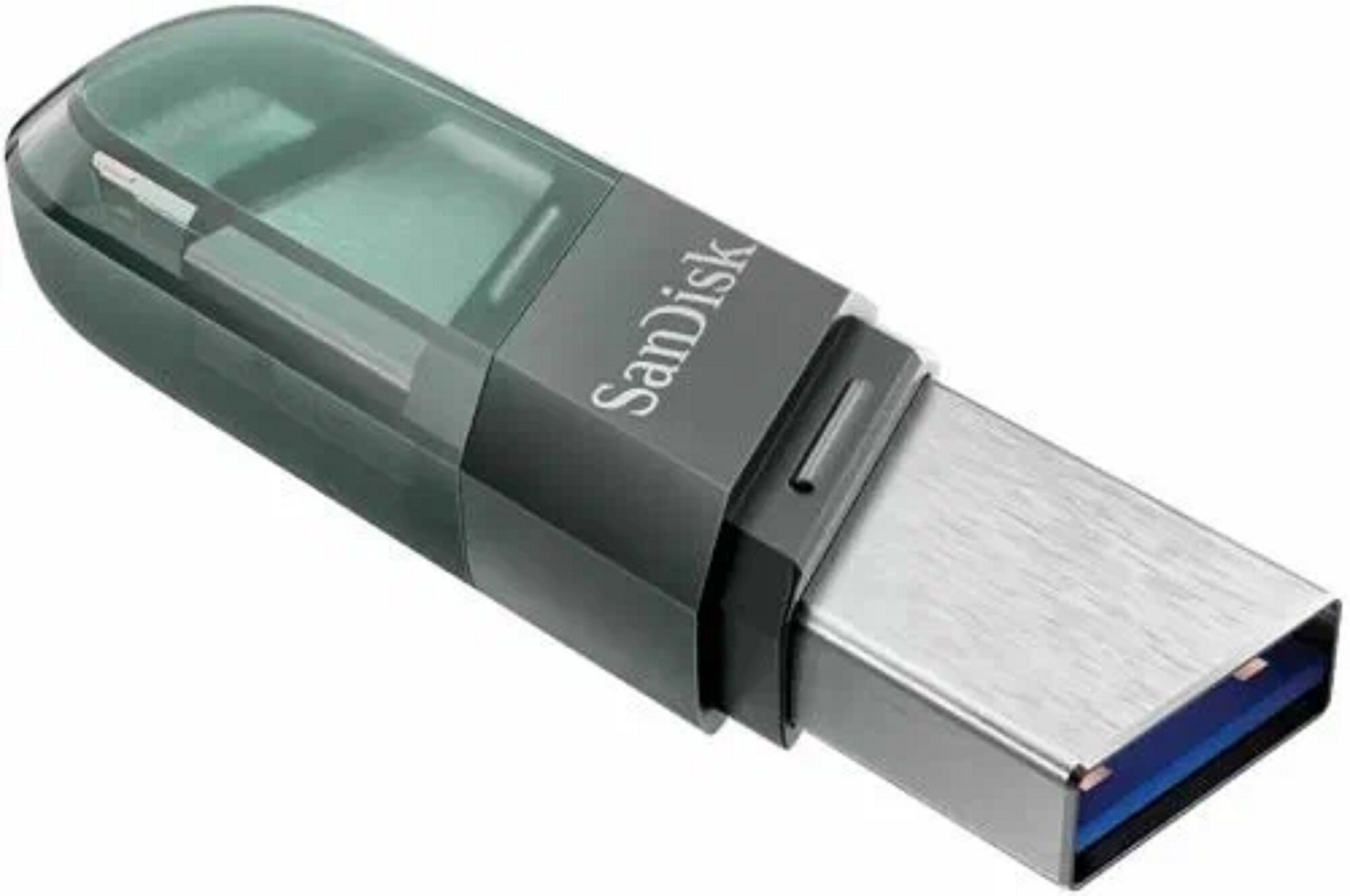Накопитель USB 3.1 128GB SanDisk SDIX90N-128G-GN6NE Flip iXpand, голубой/серебро