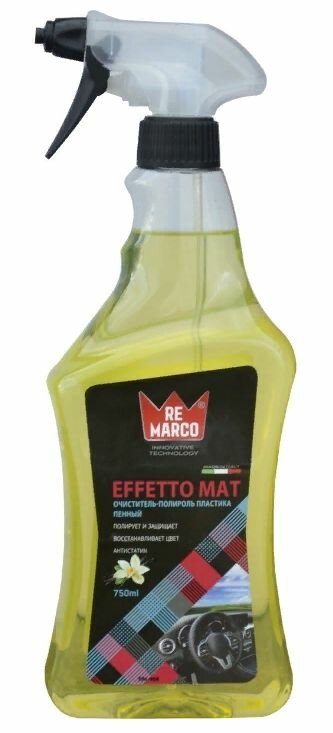 Effetto Mat Полироль-реставратор для пластика пенный матовый эффект 750мл