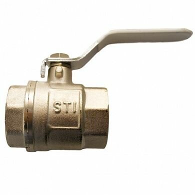 Кран шаровой 1" ВВ ручка никелированный, STI