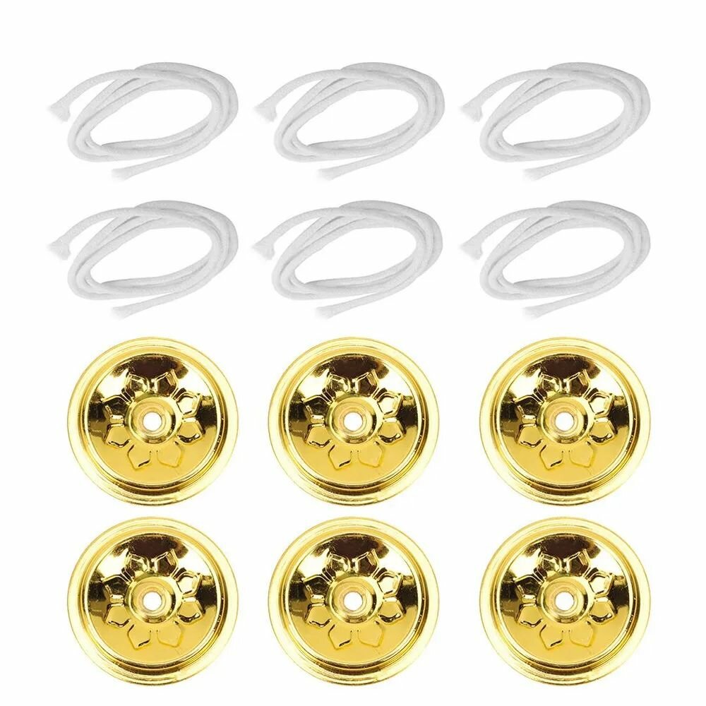 Фитиль Из Стекловолокна Для Масляной Лампы, Золотой, Прочный, 1 Комплект, Безопасен Для Длительного Использования