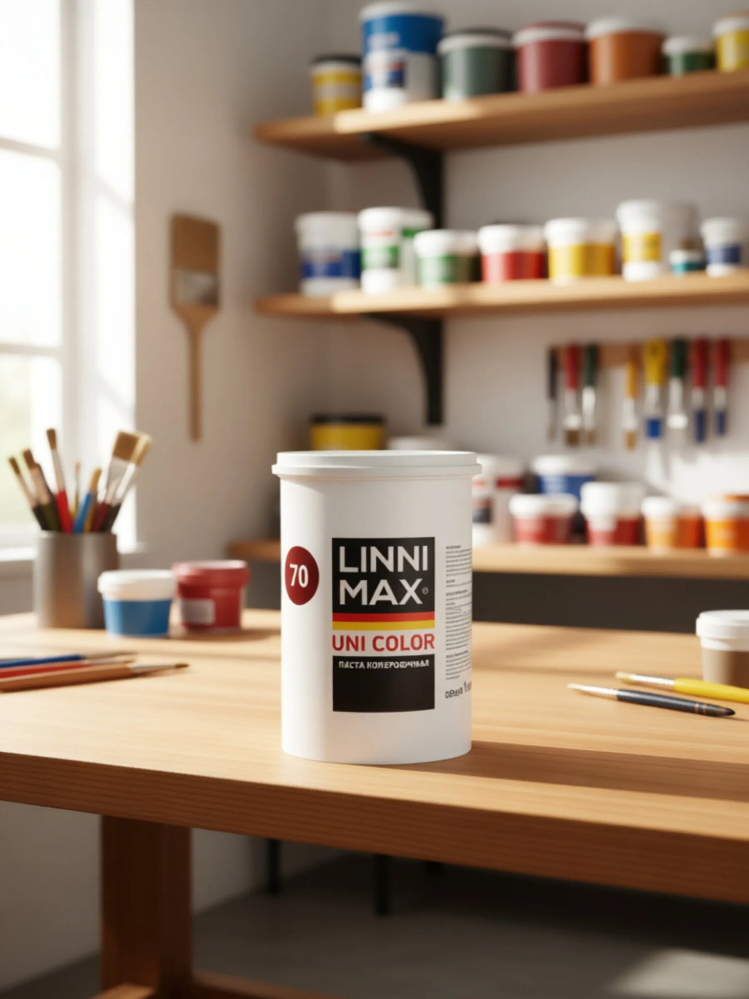 Универсальная пигментная паста LINNIMAX Uni Color / линнимакс Юни Колор (85 Gruengelb, 1 л (Зеленовато-желтый))